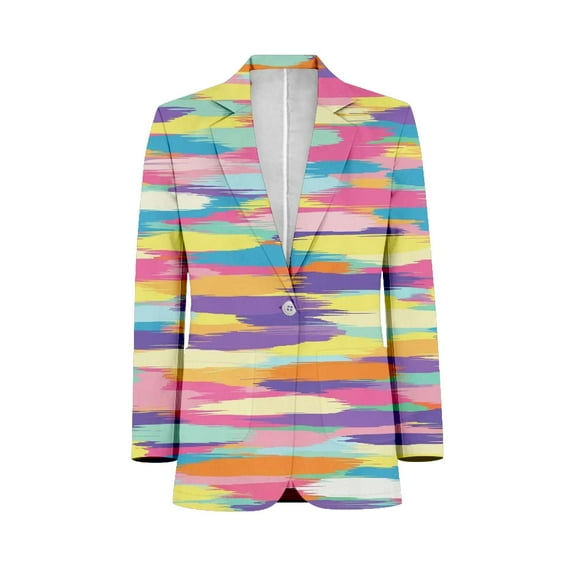 Colorful Abstract Brushstroke Pattern Mens Suits Shawl Collar Slim Fit ...