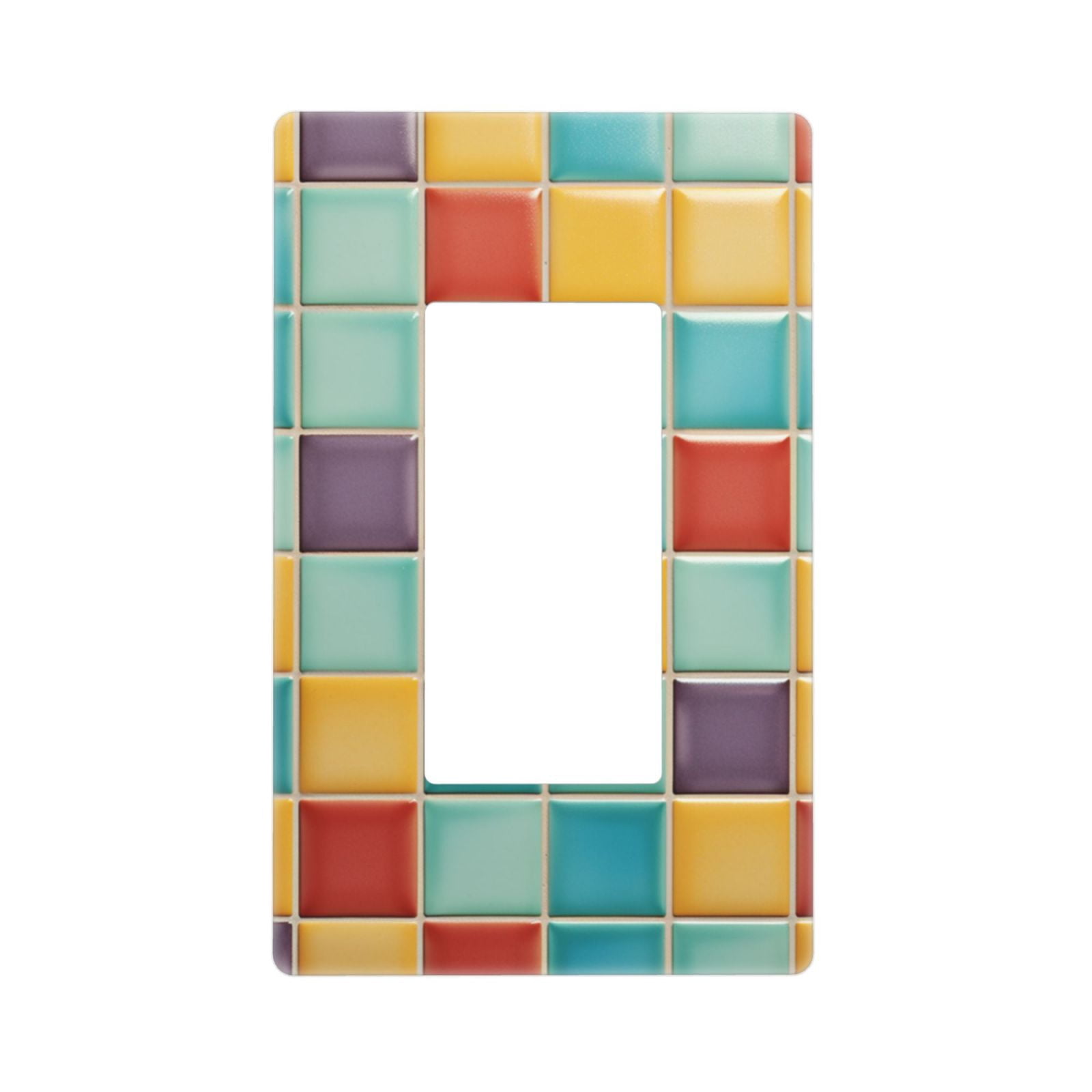 Colorful Abstract Ceramic Pattern Geometric Switch Cover Decorative ...