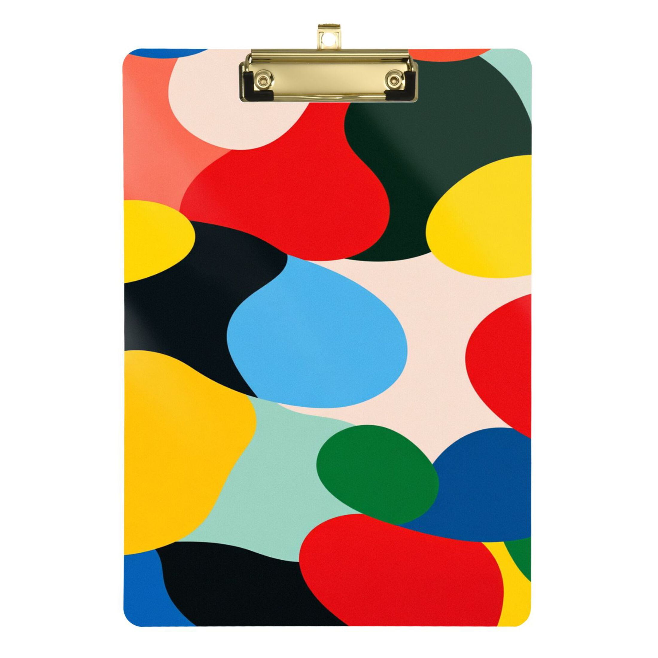 Colorful Abstract Design Acrylic Clipboard with Gold Clip for Classroom ...
