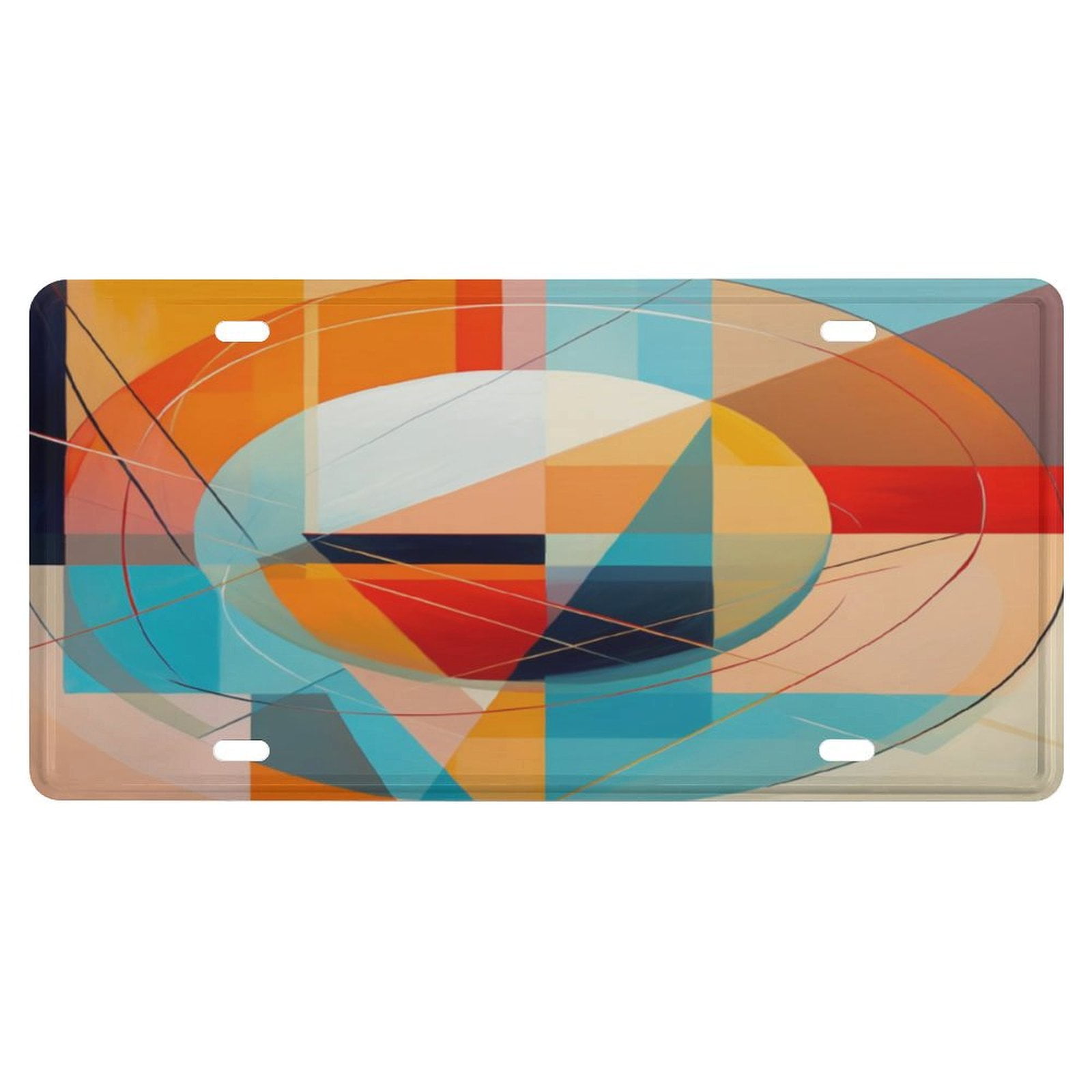Colorful Abstract Geometric Shapes Lisencenplate Cover Personalized ...