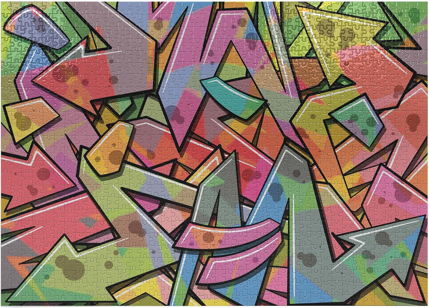 Colorful Abstract Grunge Arrows Graffiti Inspired Style Jigsaw Puzzles ...