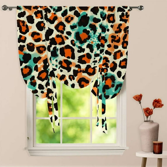 Colorful Abstract Leopard Print Pattern Window Curtain for Living Room ...