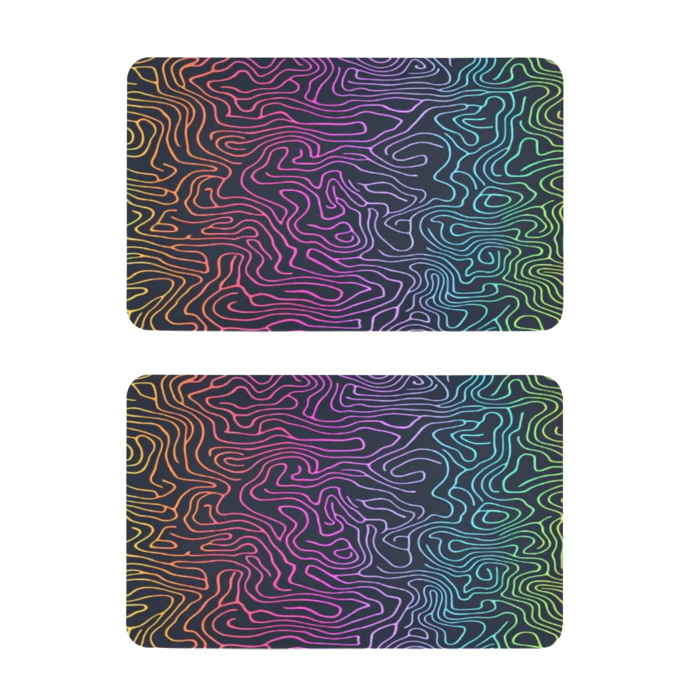 Colorful Abstract Line 2 Pack 4x2.5 Inch Magnetic Stickers Thick and ...