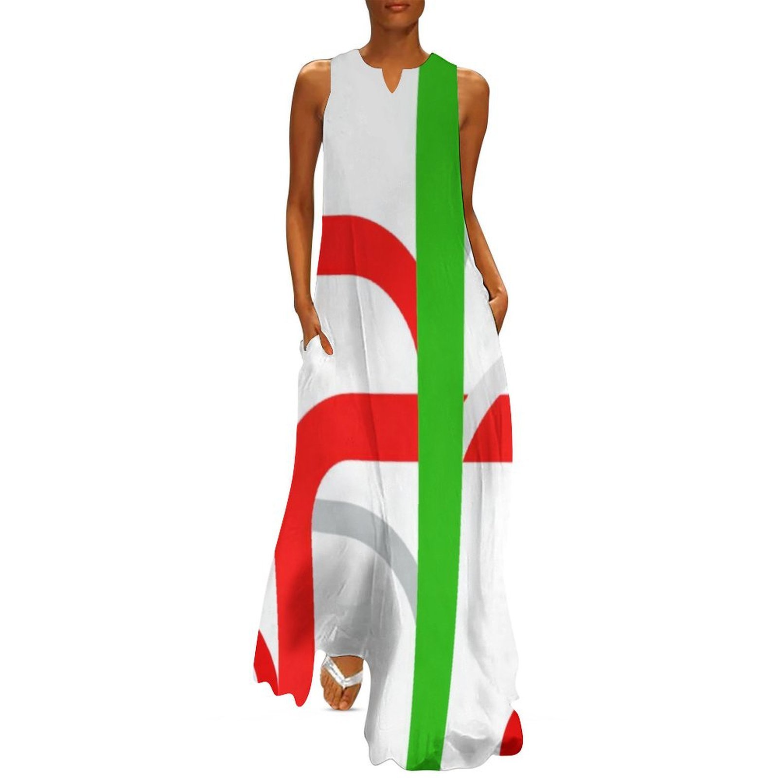 Colorful Abstract Lines Art Long Dress luxury evening dresses women ...