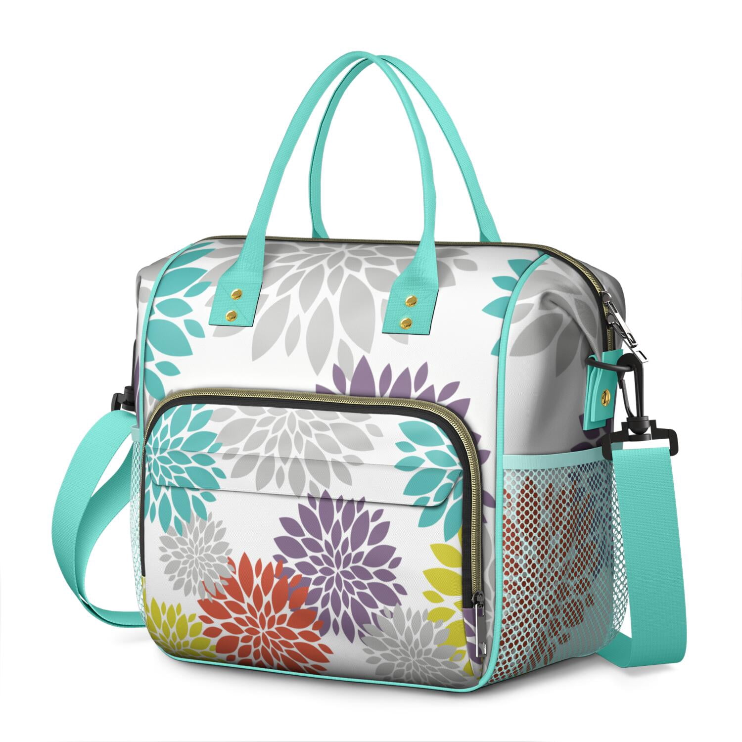 Colorful Abstract Lunch Tote for Adults, Dual Compartment Large ...