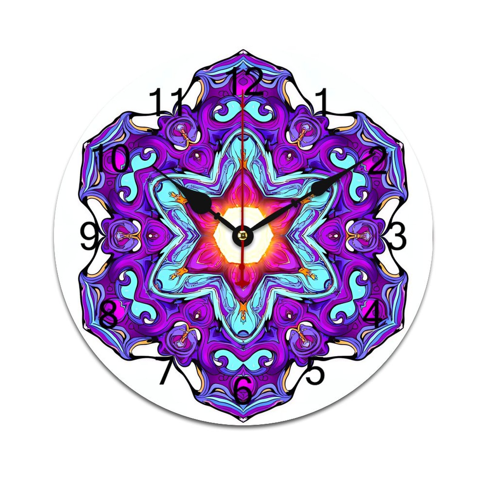 A Colorful, Abstract Mandala Design with A Bright Center Surrounded by ...