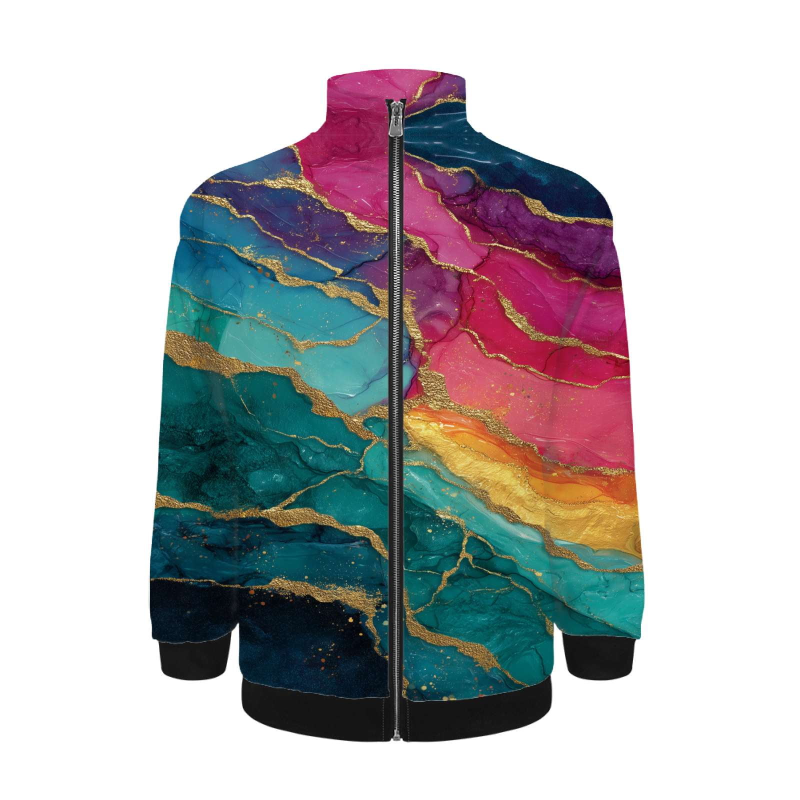Colorful Abstract Marble Texture Jacket Men's Street Cool Long Sleeves ...