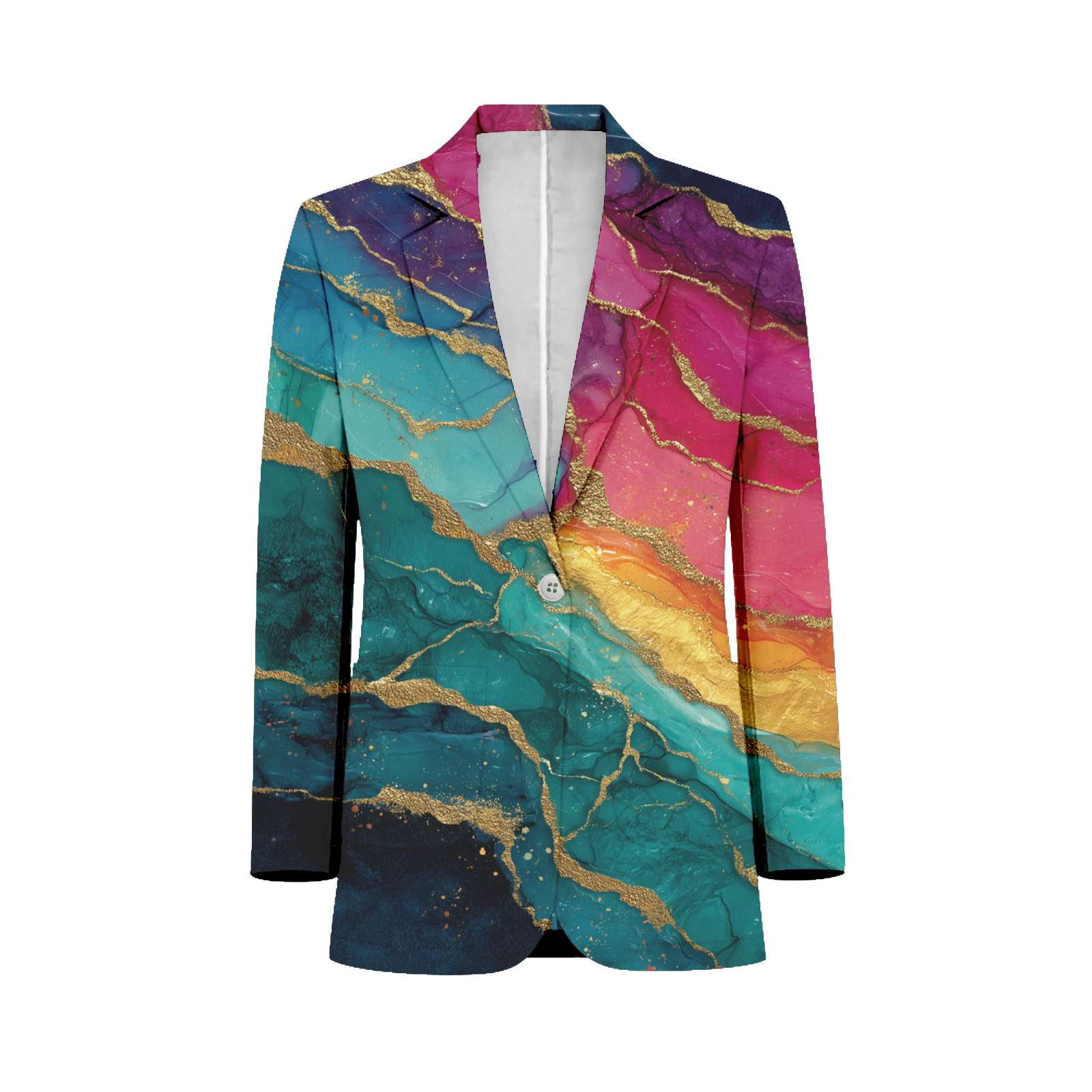 Colorful Abstract Marble Texture Mens Suits Shawl Collar Slim Fit Suit ...
