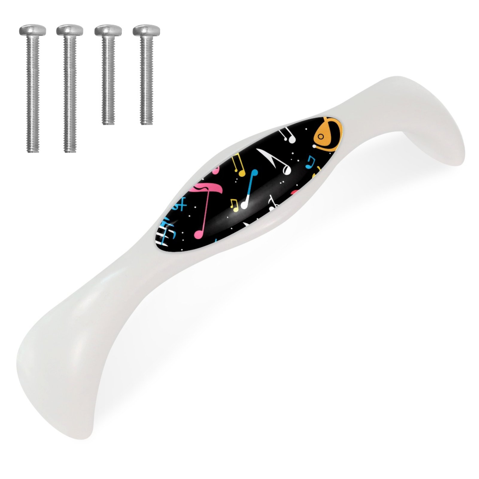 Colorful Abstract Musical Note Kitchen Cabinet Pull Knobs Drawer ...