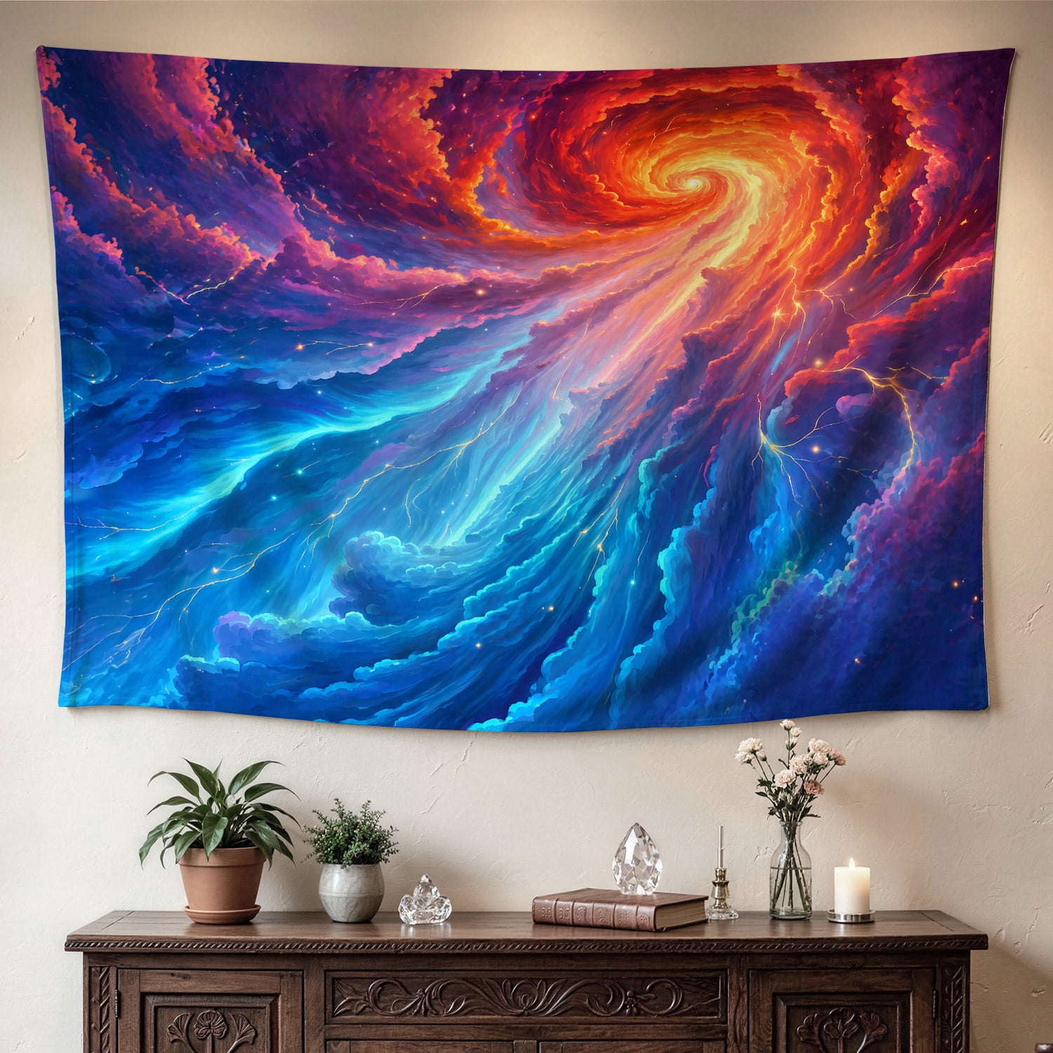 Colorful Abstract Nebula Galaxy Wall tapestry， Large size Printed ...