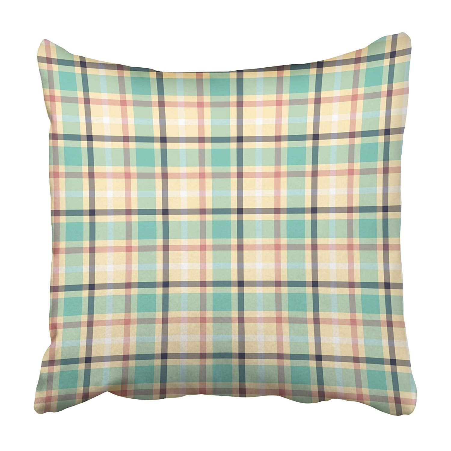 Colorful Abstract Pink and Green Trendy Plaid Pattern Check Cheerful ...