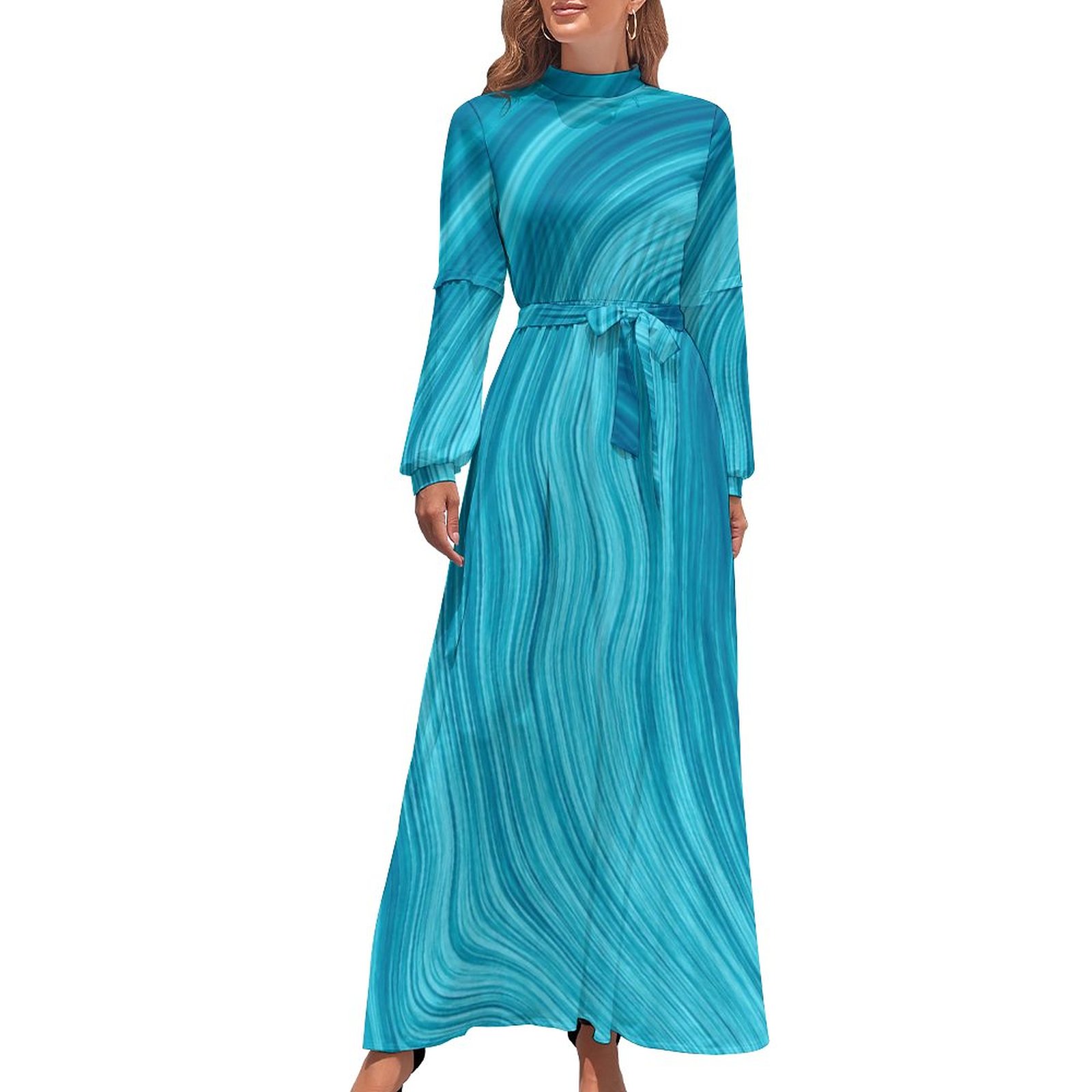 Colorful Abstract Print Dress Graffiti Art Elegant Maxi Dress Aesthetic ...