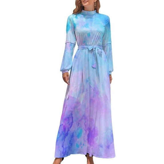 Colorful Abstract Print Dress Graffiti Art Elegant Maxi Dress Aesthetic ...