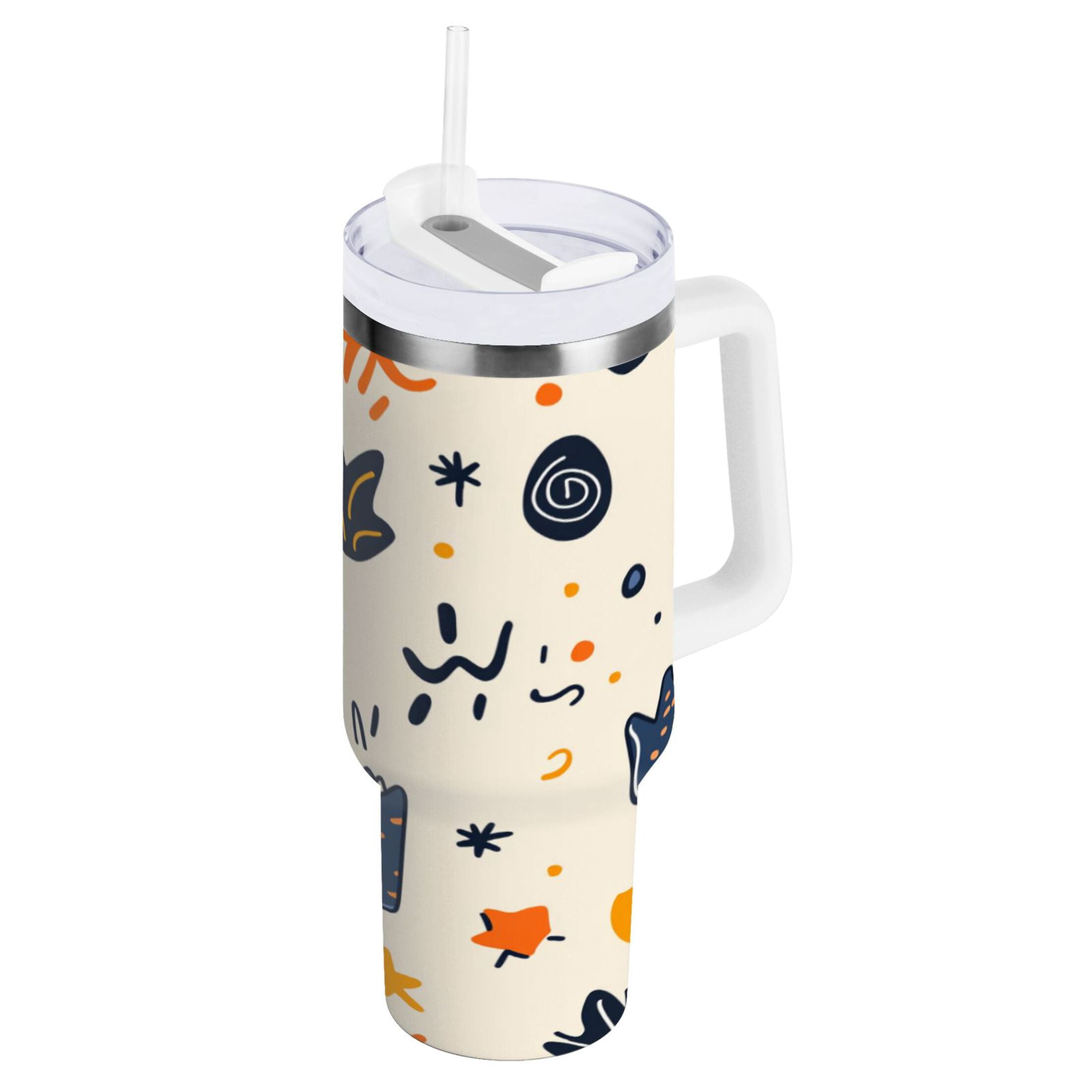 Colorful Abstract Shapes Water Bottles 30oz Insulated Tumblers Double ...