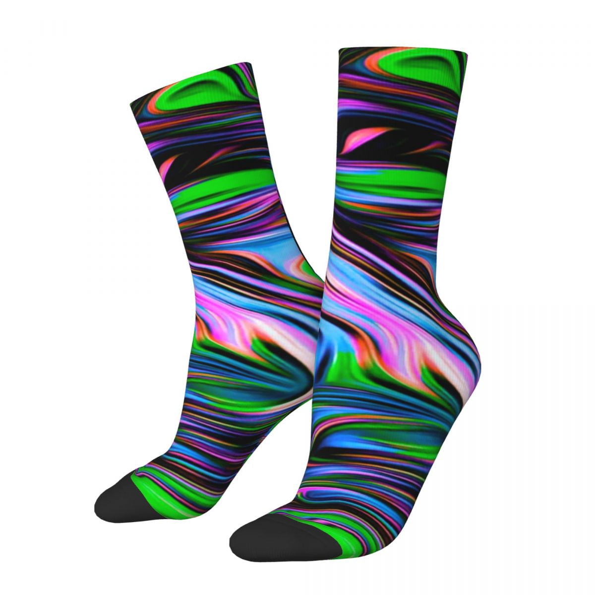 Colorful Abstract Socks Paint Cloudy Tie-Dye Elegant Stockings Couple ...