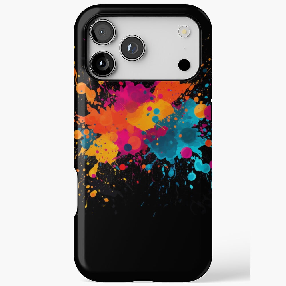 Colorful Abstract Spots Bright Paint Art Phone Case Compatible iPhone ...