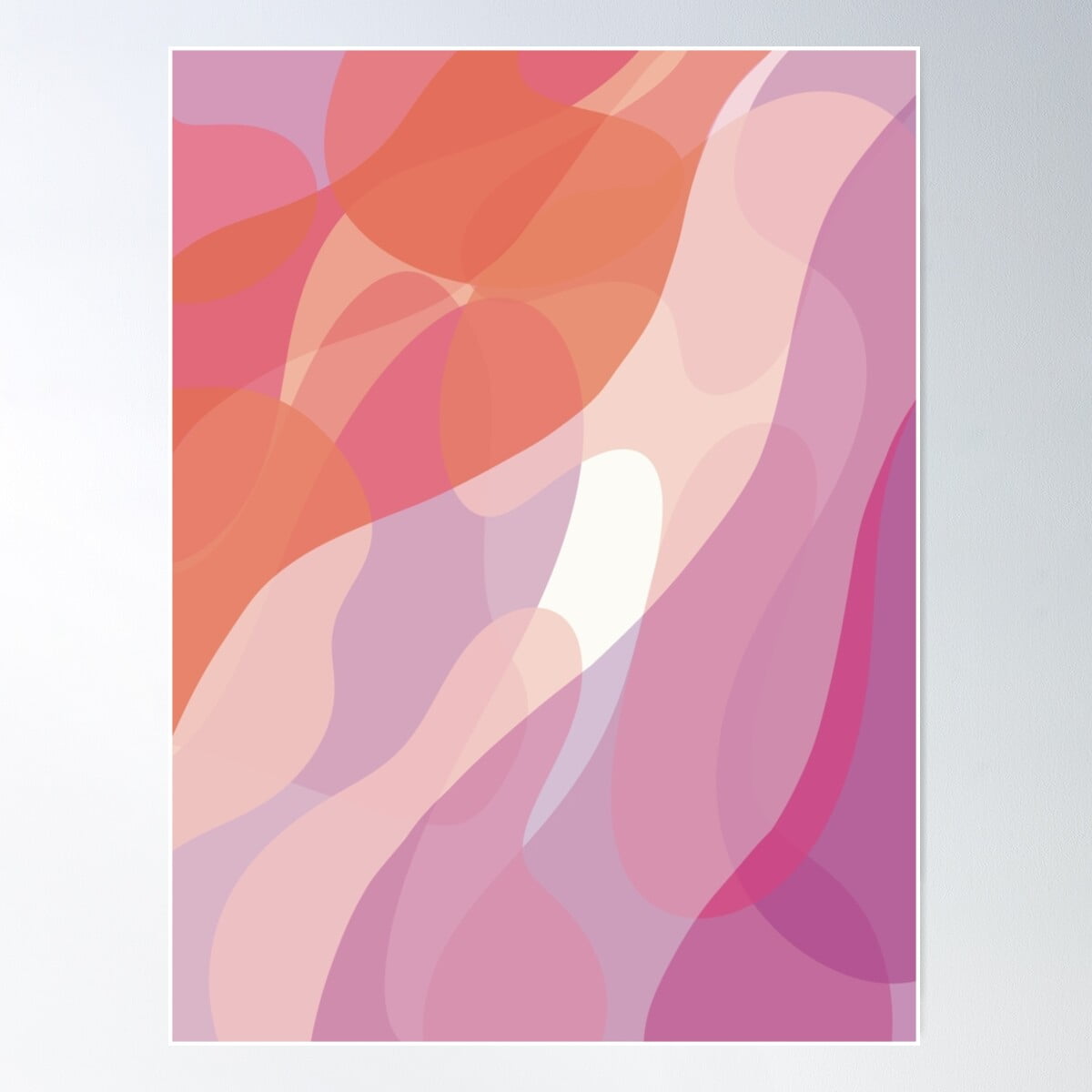 Colorful Abstract Squiggles Shapes Poster Wall Art, Modern Wall Decor ...