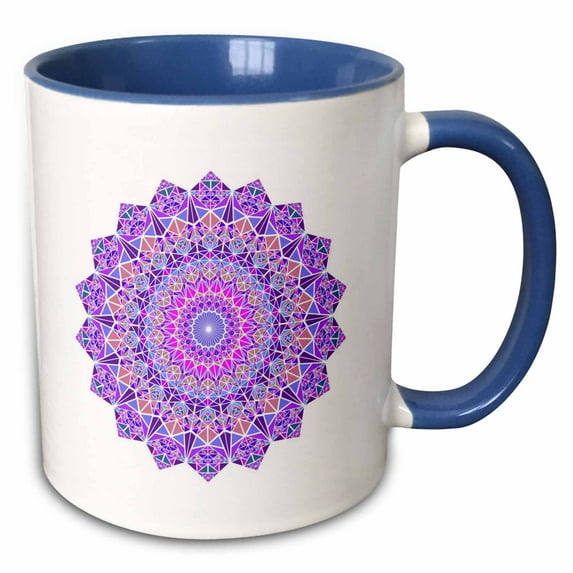 3drose, Colorful Abstract Triangular Pattern Mandala - Circular Vector ...