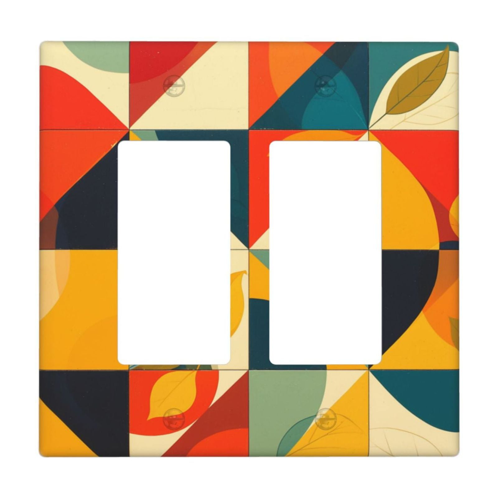 Colorful Abstract Vibrant Geometric Shape Switch Cover Decorative Wall ...