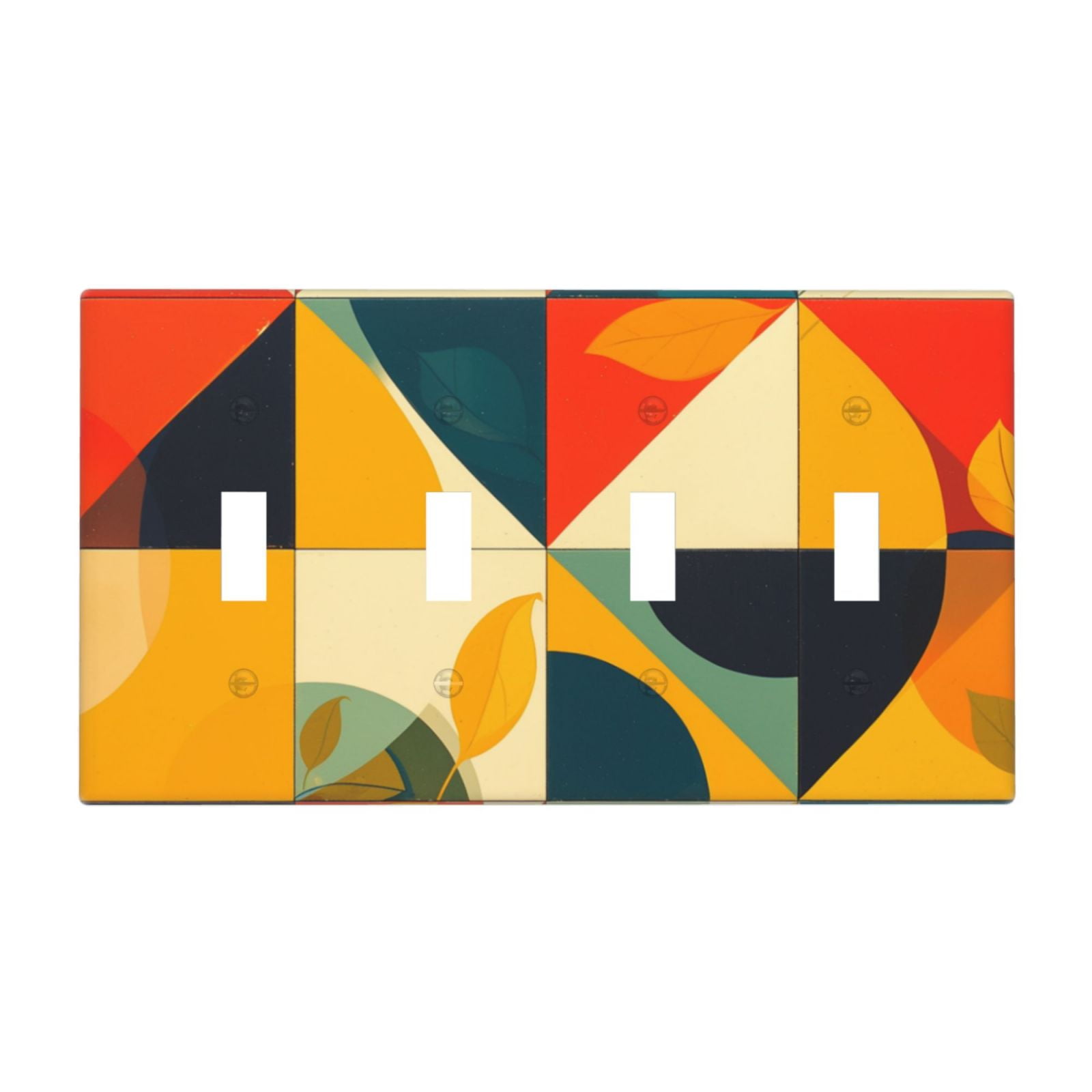 Colorful Abstract Vibrant Geometric Shape Switch Cover Decorative Wall ...
