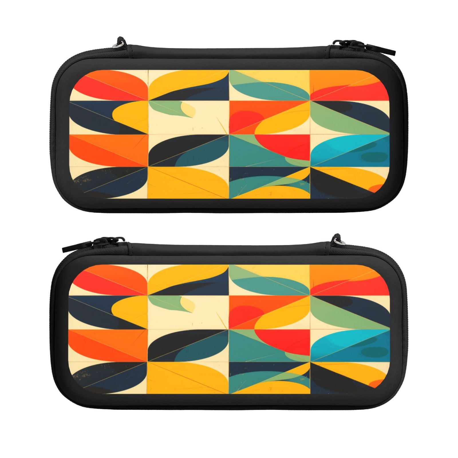 Colorful Abstract Vibrant Geometric Shapes Curves, Carrying Case For ...