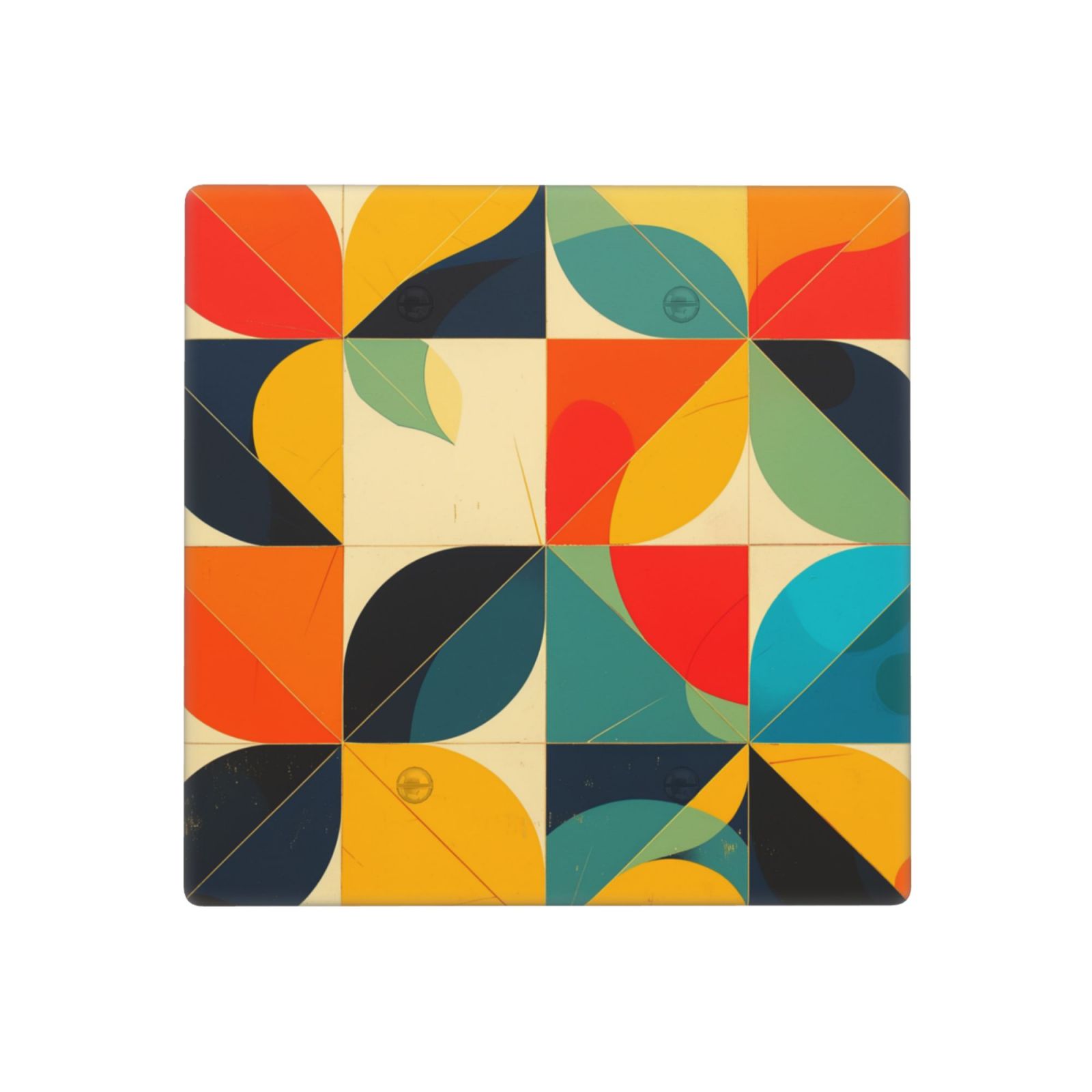 Colorful Abstract Vibrant Geometric Shapes Curves Switch Cover ...