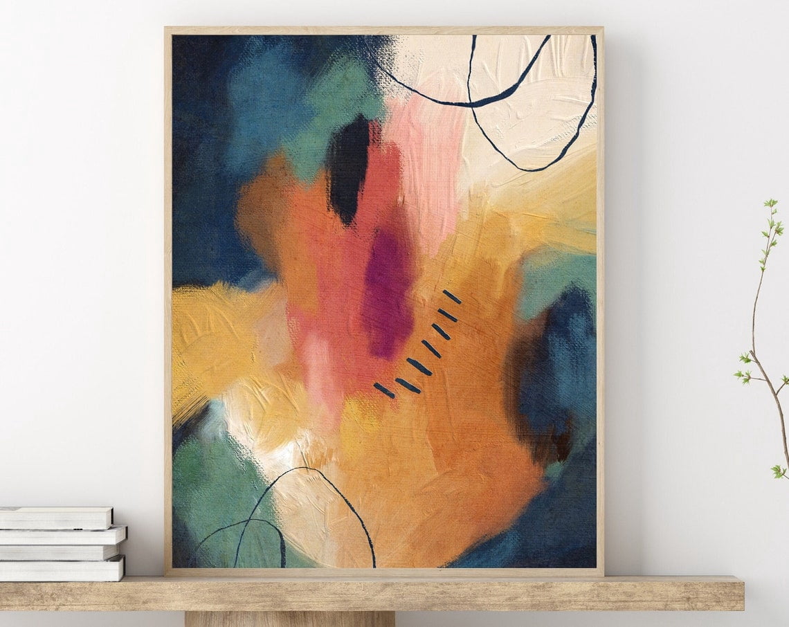 Colorful Abstract Wall Art Modern Painting For Contemporary Living ...