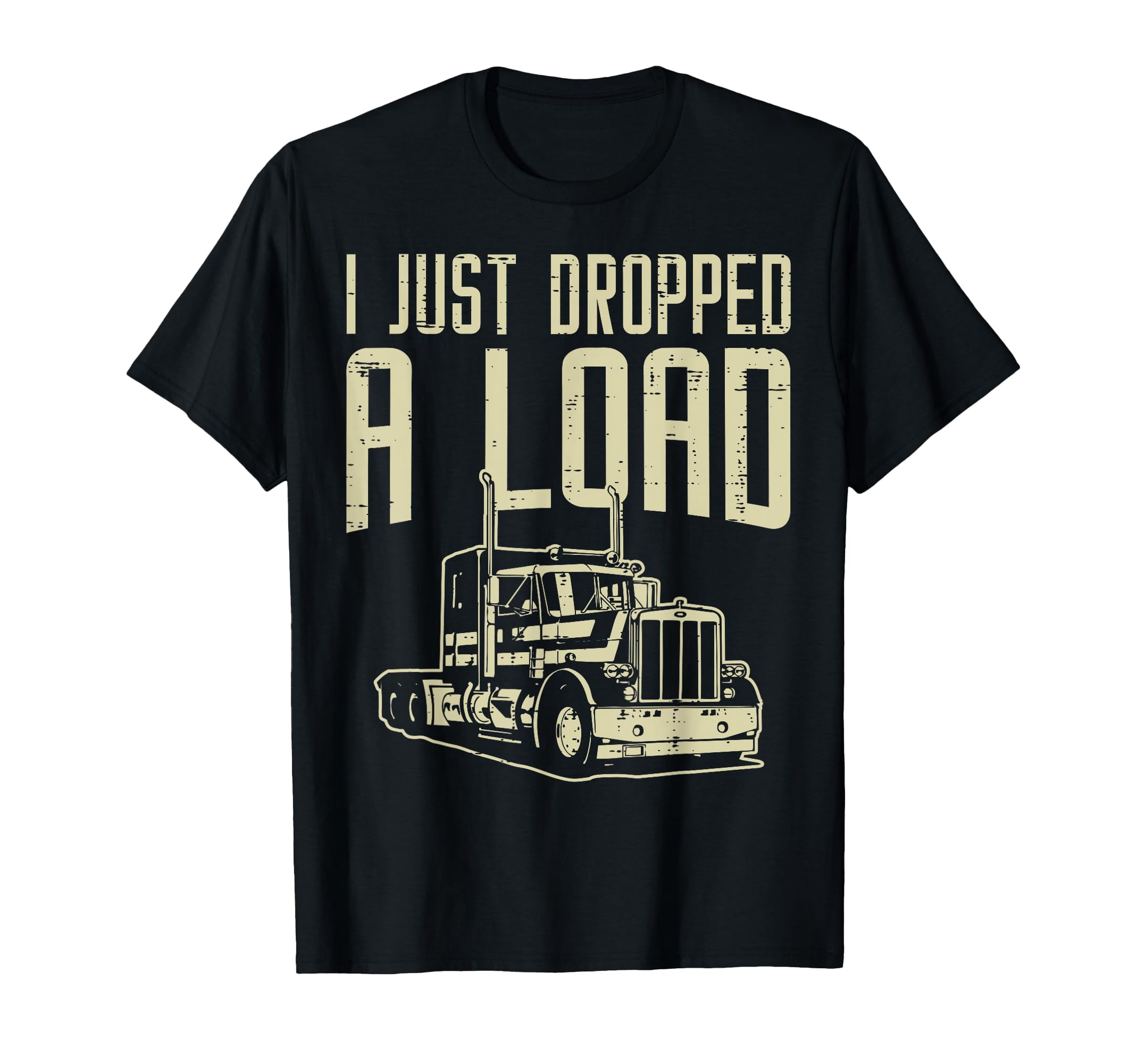 Colorful Abstract Wavy Lines Dropped Load Semi Truck T-Shirt for ...