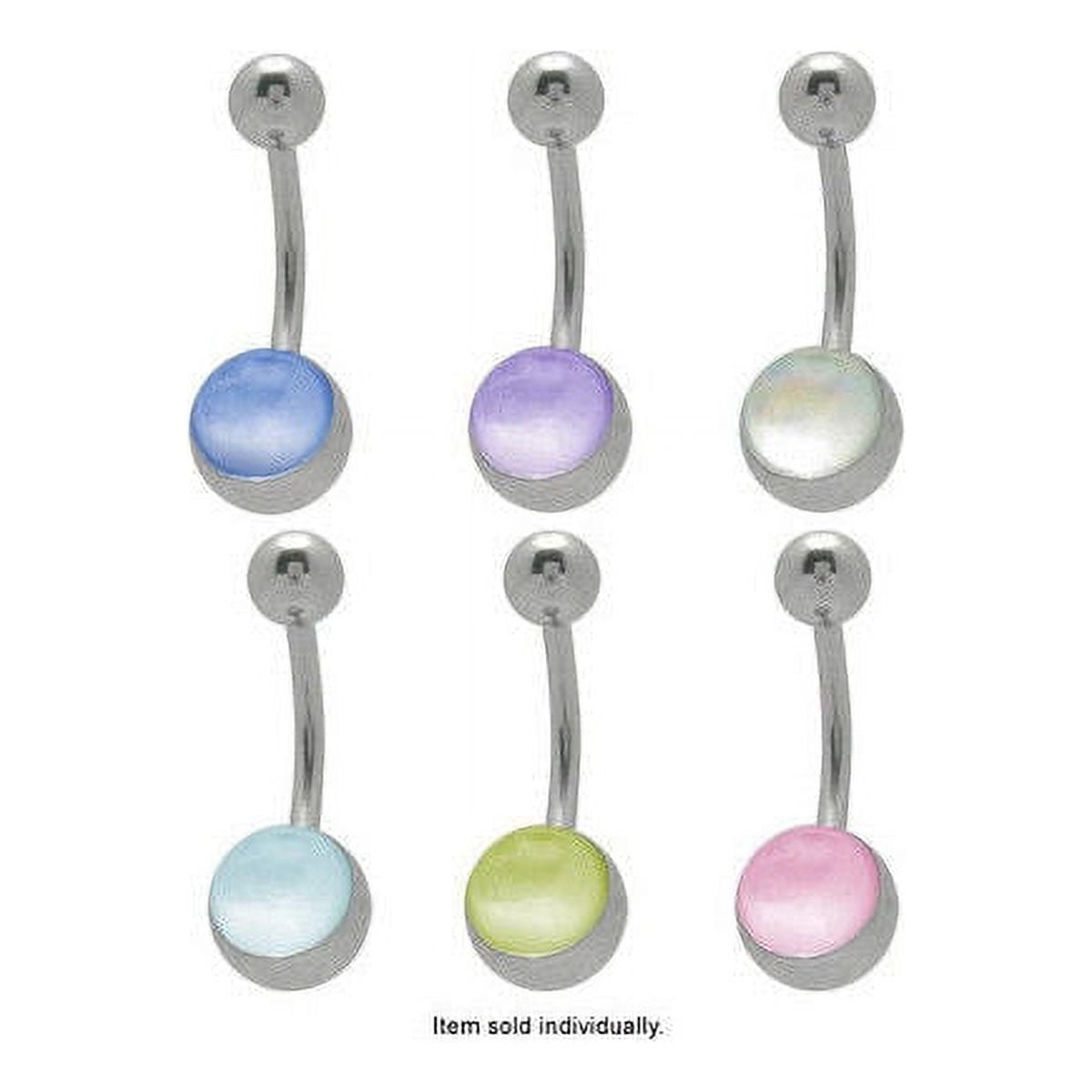 Colorful Acrylic Belly Button Ring 14G Navel Jewelry - Walmart.com