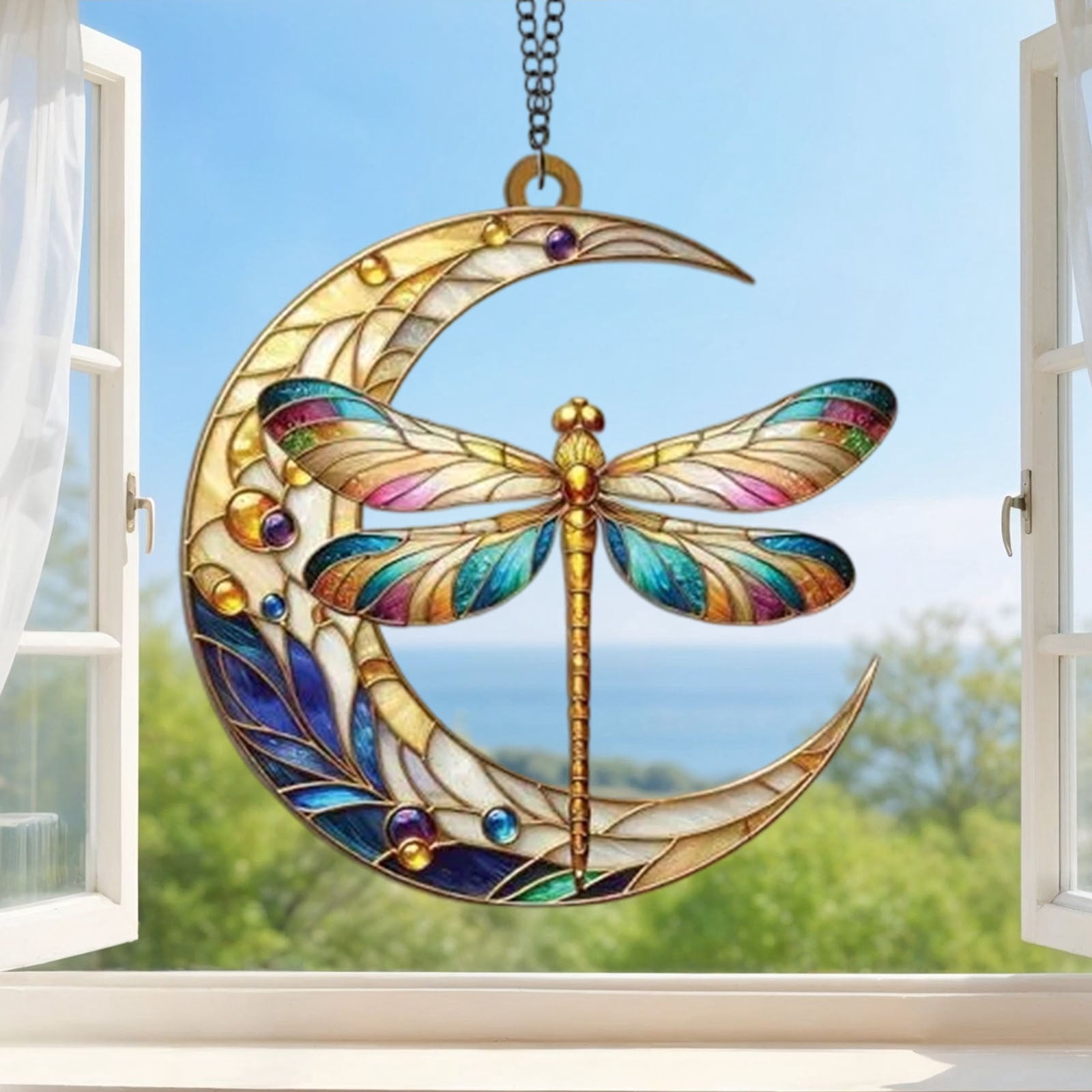 Colorful Acrylic Owl Window Decor with Patriotic Red, White & Blue ...