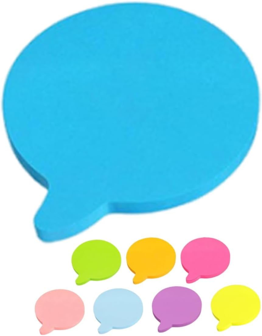 Colorful Adhesive Memo Notes 8pcs Set Fun Unique Shapes Sticky Pads ...