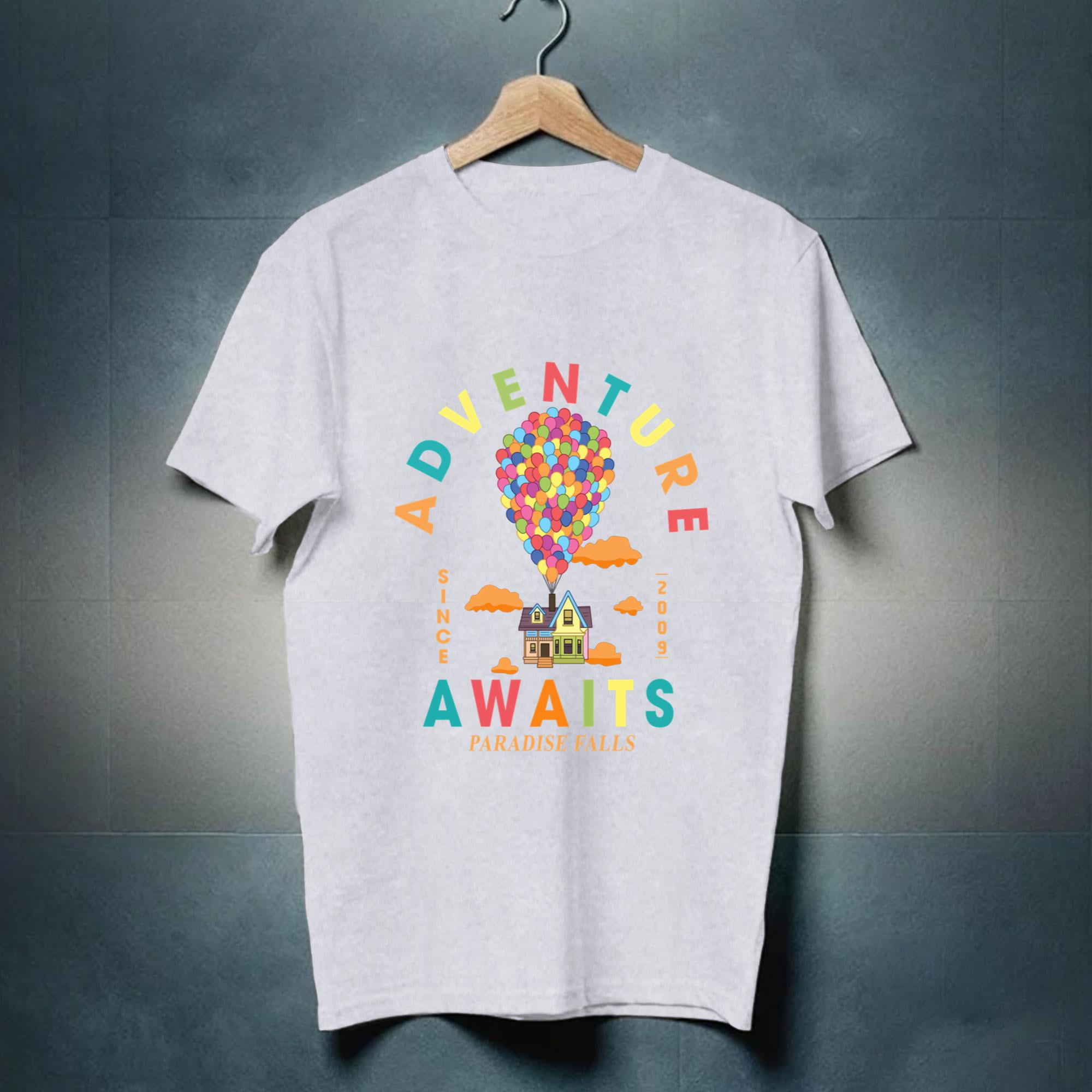 Colorful Adventure Theme Shirt, World Of Fun Awaits Balloon Graphic ...