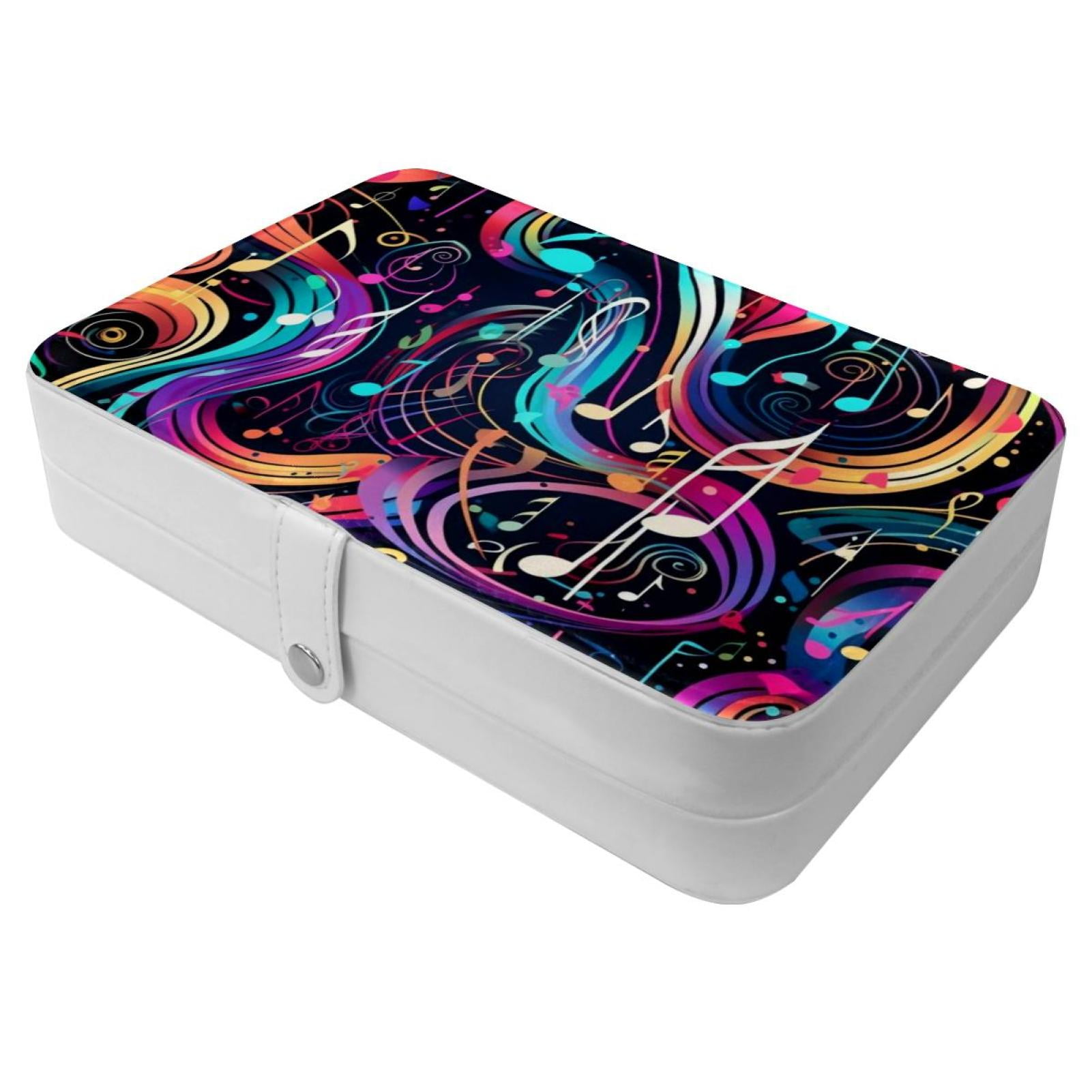 Colorful Aesthetic Notes Travel Jewelry Box - Your Portable Treasure ...