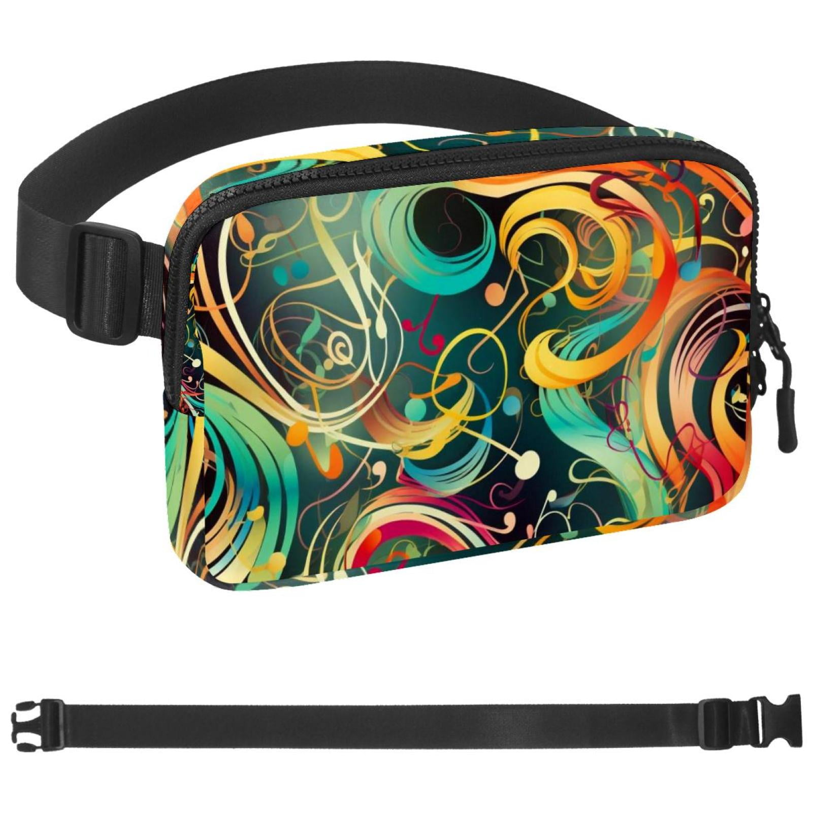 Colorful Aesthetic Notes Unisex Style Fanny Pack: Fashion Waist Packs ...