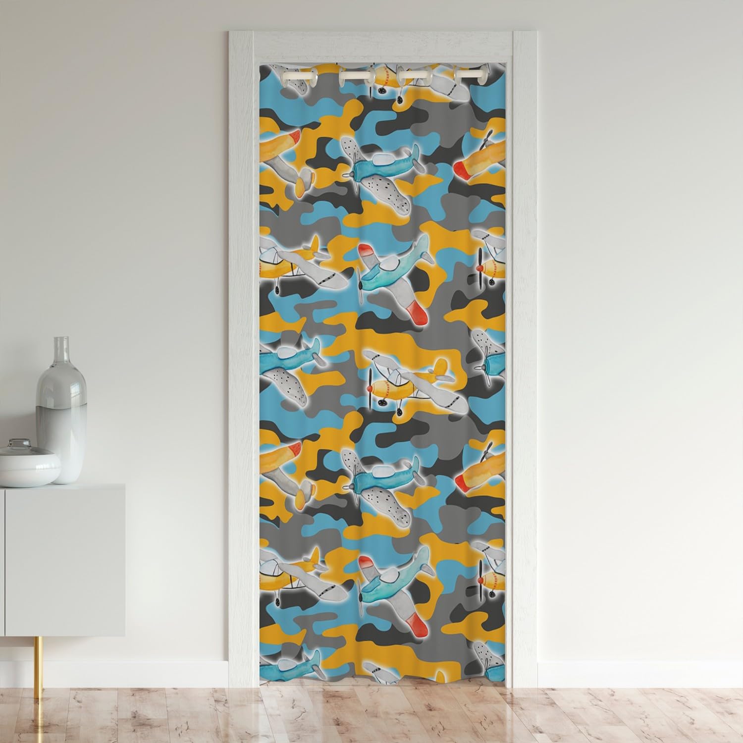 Colorful Airplane Aircraft Door Curtains for Doorway Privacy Closet ...