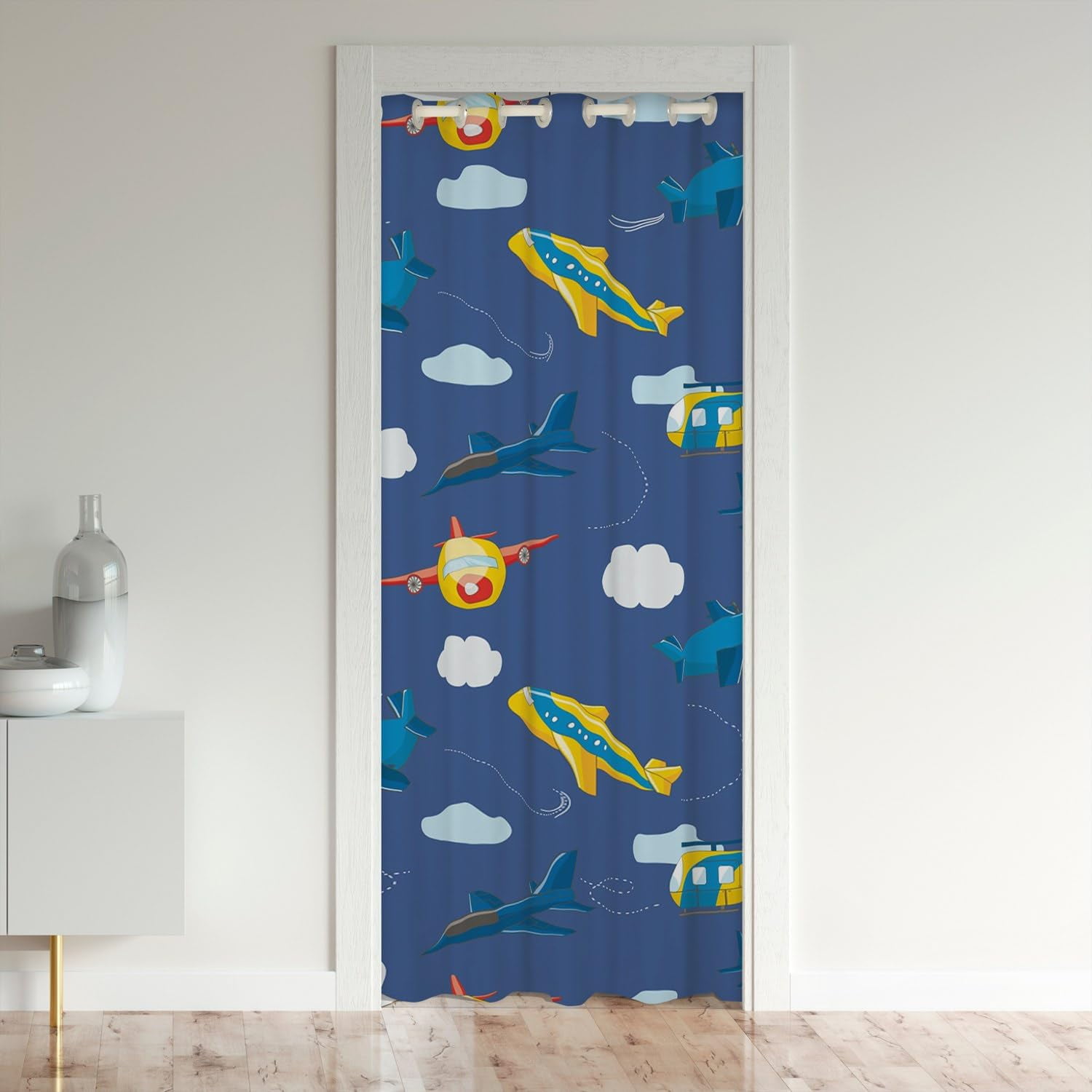 Colorful Airplane Aircraft Door Curtains for Doorway Privacy Closet ...