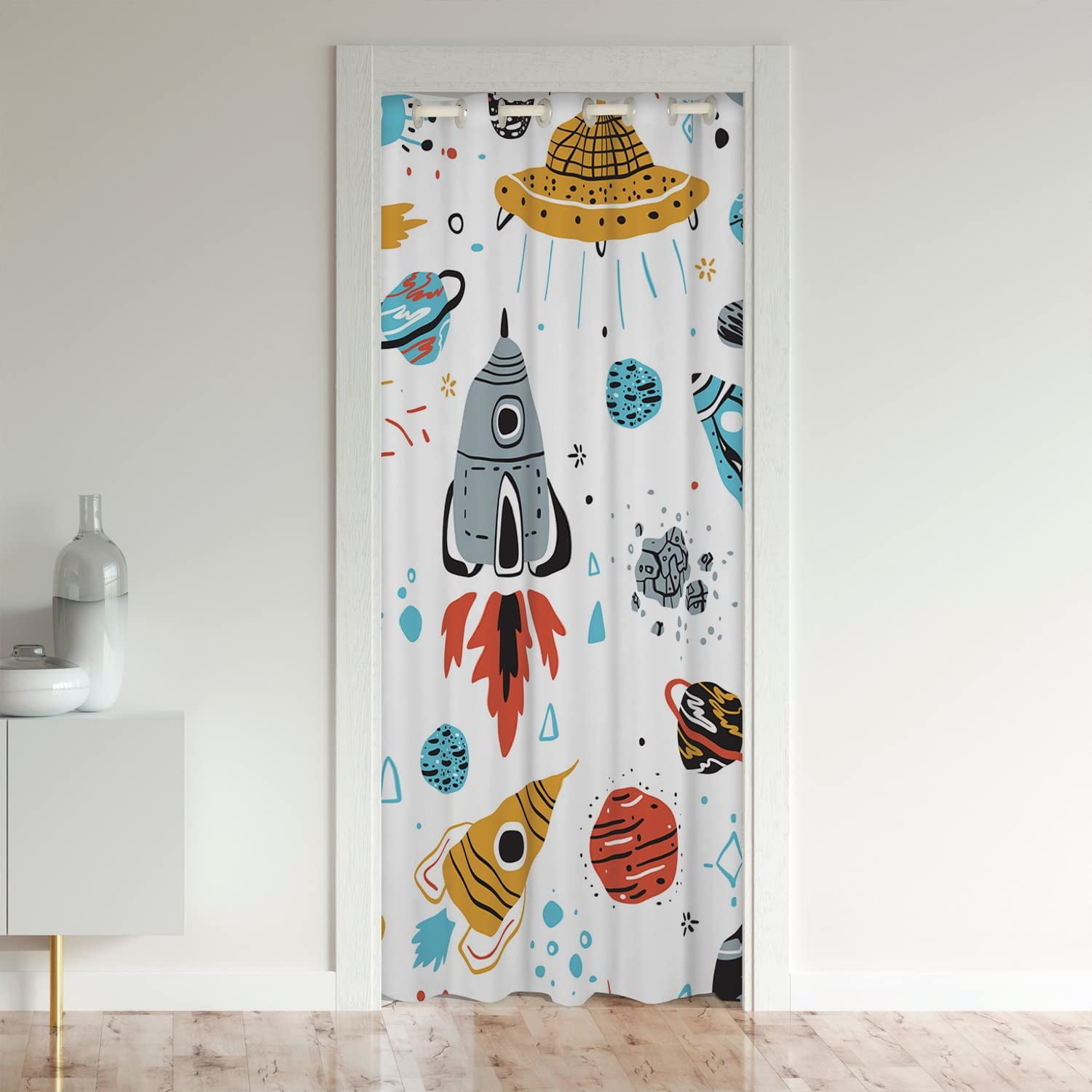 Colorful Airplane Aircraft Door Curtains for Doorway Privacy Closet ...