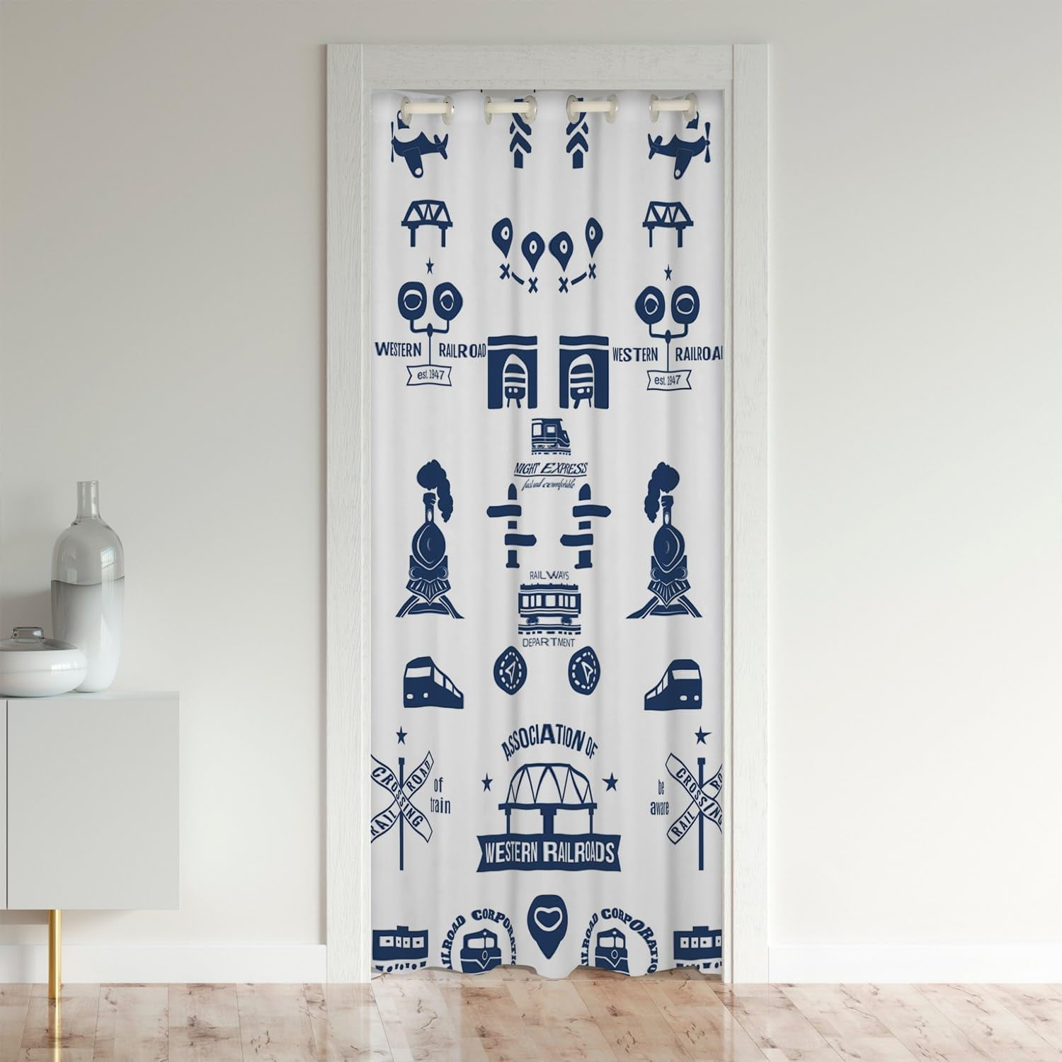 Colorful Airplane Aircraft Door Curtains for Doorway Privacy Closet ...