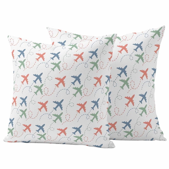 Colorful Airplane Outdoor Waterproof Pillow Covers, Modern Abstract ...