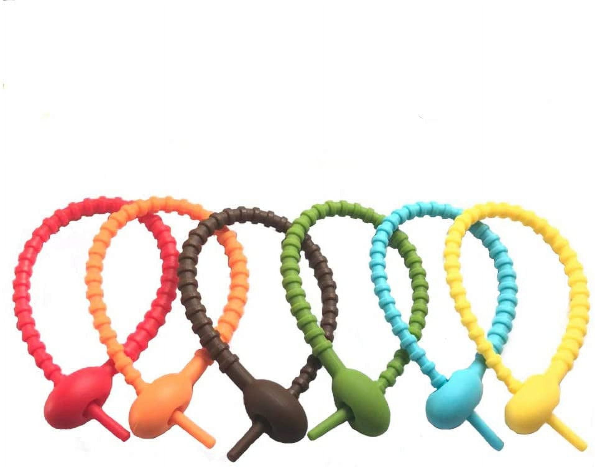 Colorful All-Purpose Silicone Ties, Multi-use Smart tie, Bag Clip, Bread Tie, Food Saver ...