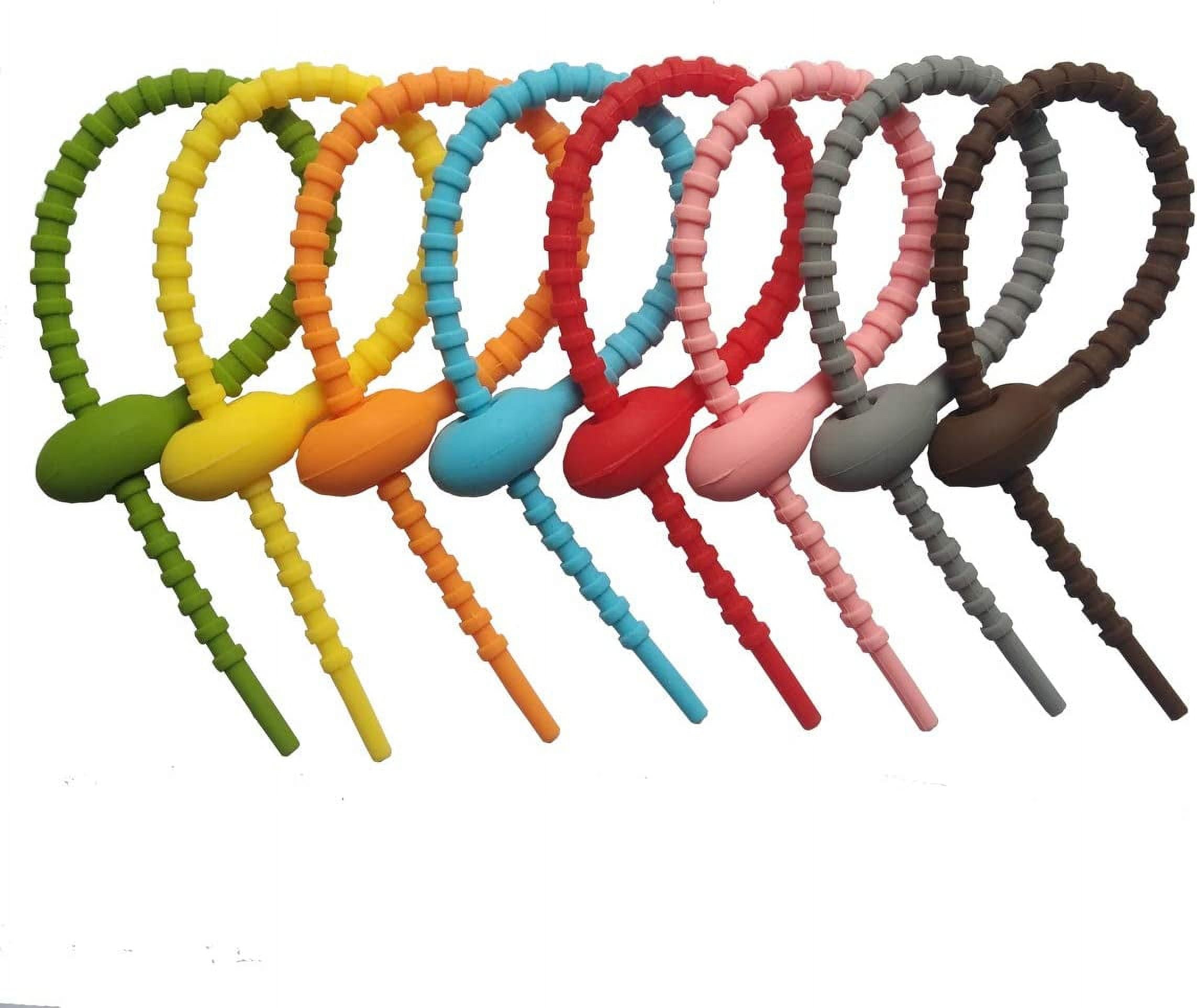 Colorful All-Purpose Silicone Ties, Multi-use Smart tie, Bag Clip ...