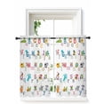 Colorful Alphabet Curtains 54 Inch Length, Sheer Curtains for Bedroom ...