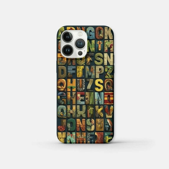 Colorful Alphabet Pattern Phone Case with Artistic Letter Design 17 to ...