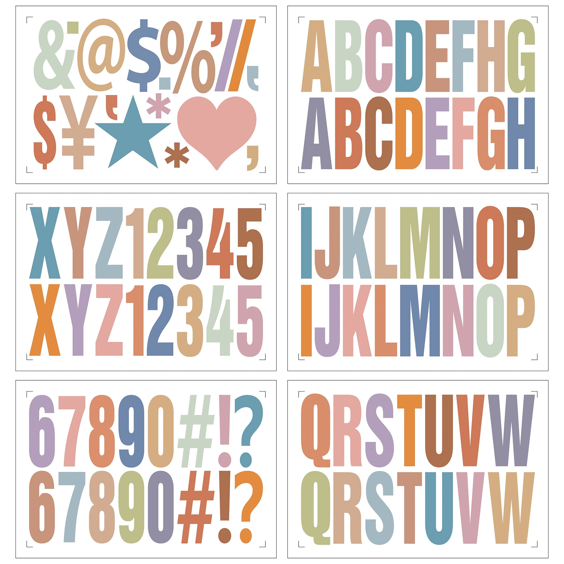 Colorful Alphabet Stickers | DIY Letter & Number Decals for Water ...