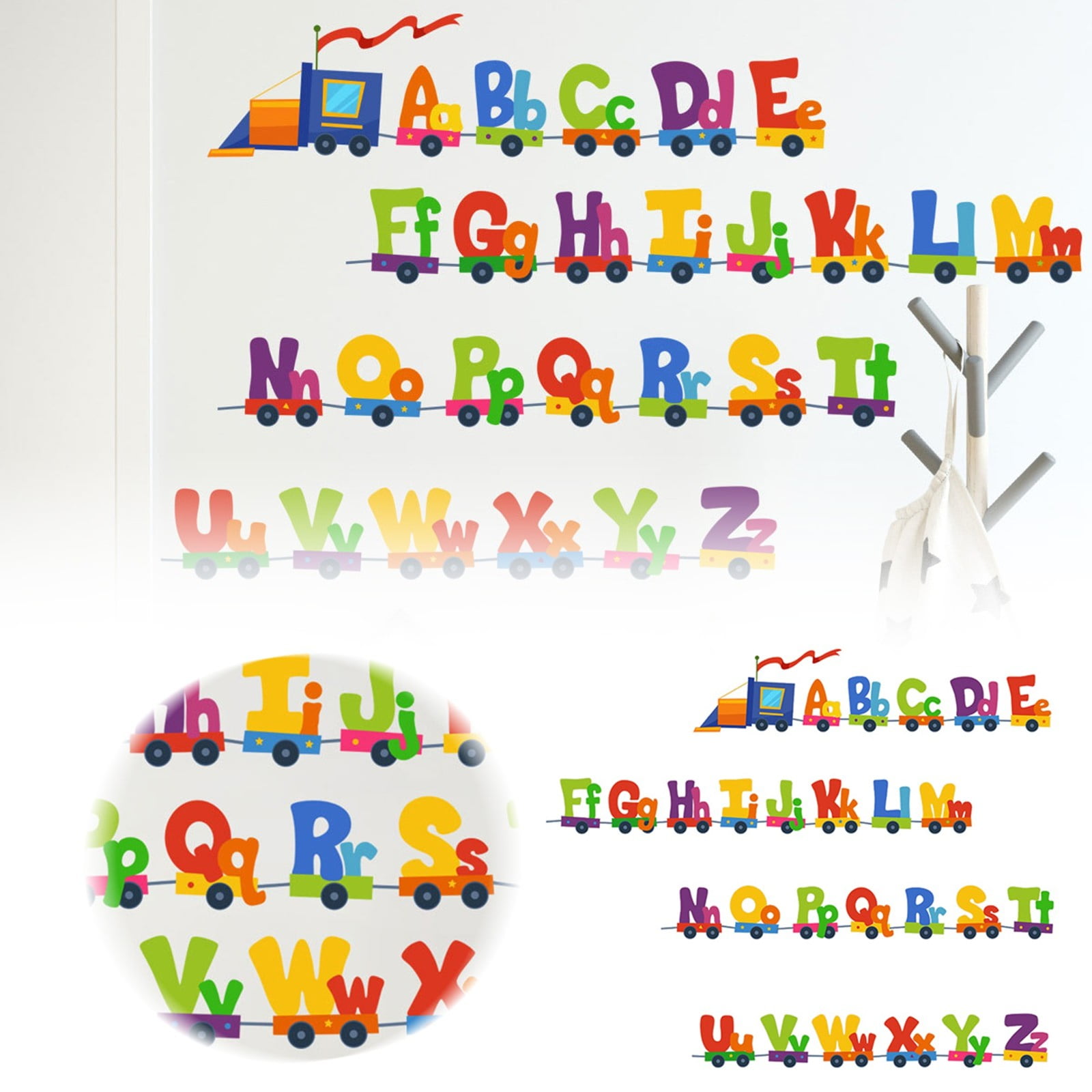 Colorful Alphabet Stickers Educational Letter Wall Decals For Kids ...