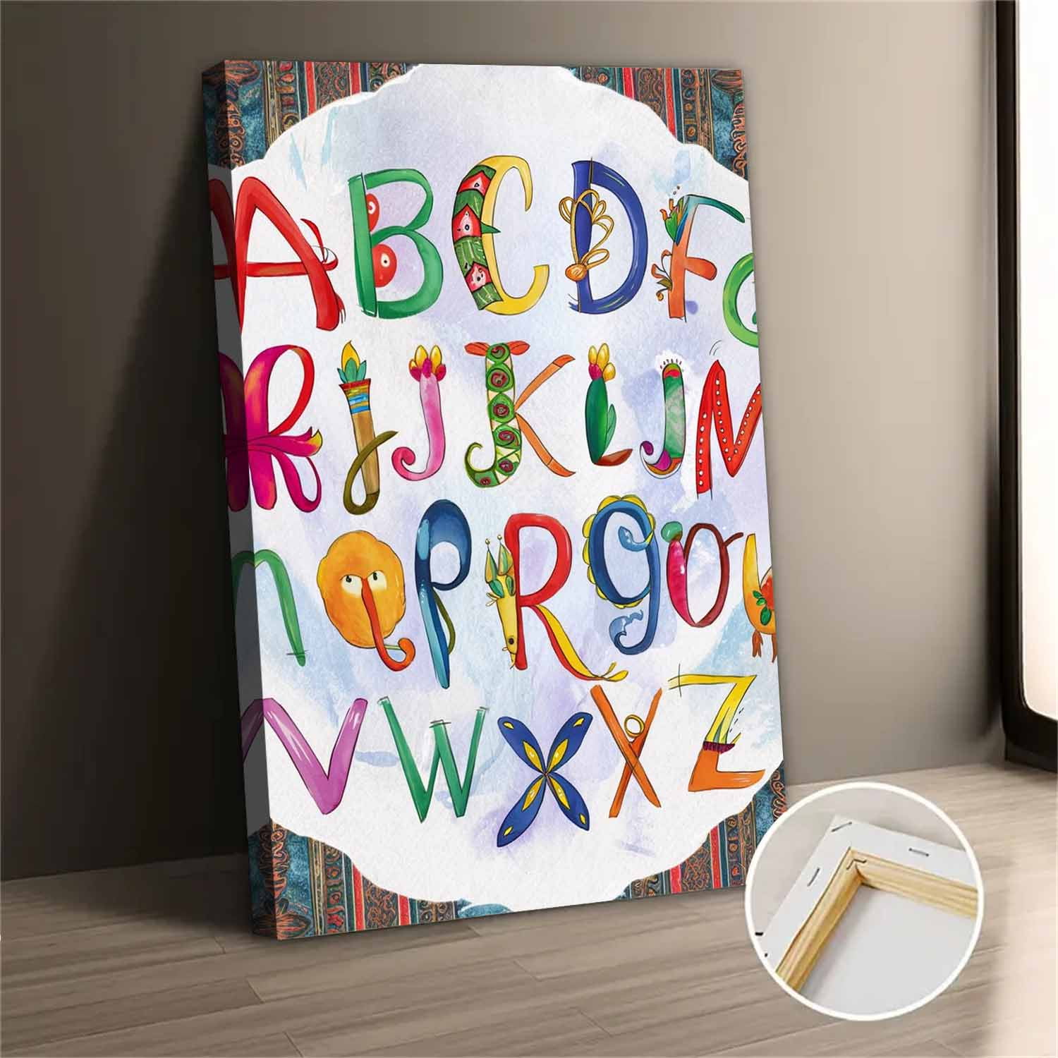 Colorful Alphabet Wall Art Canvas Painting For Bedroom Home Decoration ...