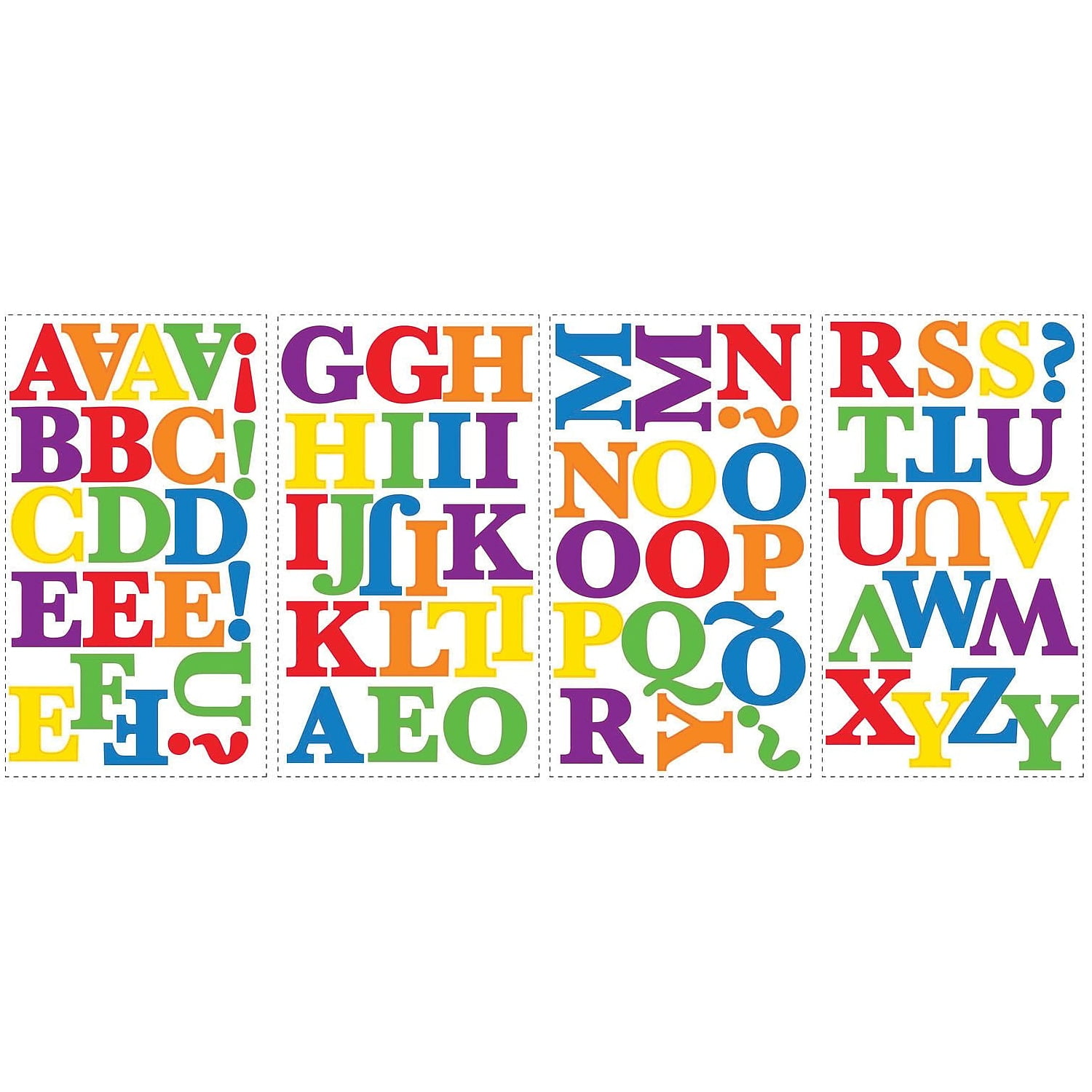 Colorful Alphabet Wall Decals - Walmart.com