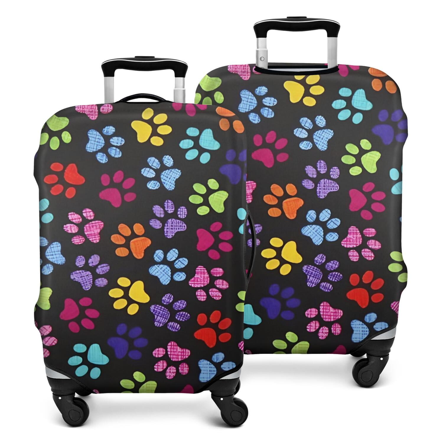 Colorful Animal Footprints Luggage Cover Fashion Suitcase Cover Baggage ...