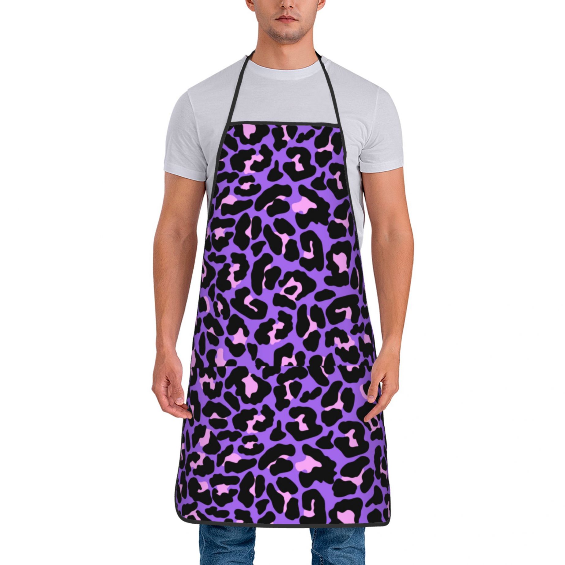 Colorful Animal Leopard1 Aprons for Women Men Waterproof Apron Kitchen ...