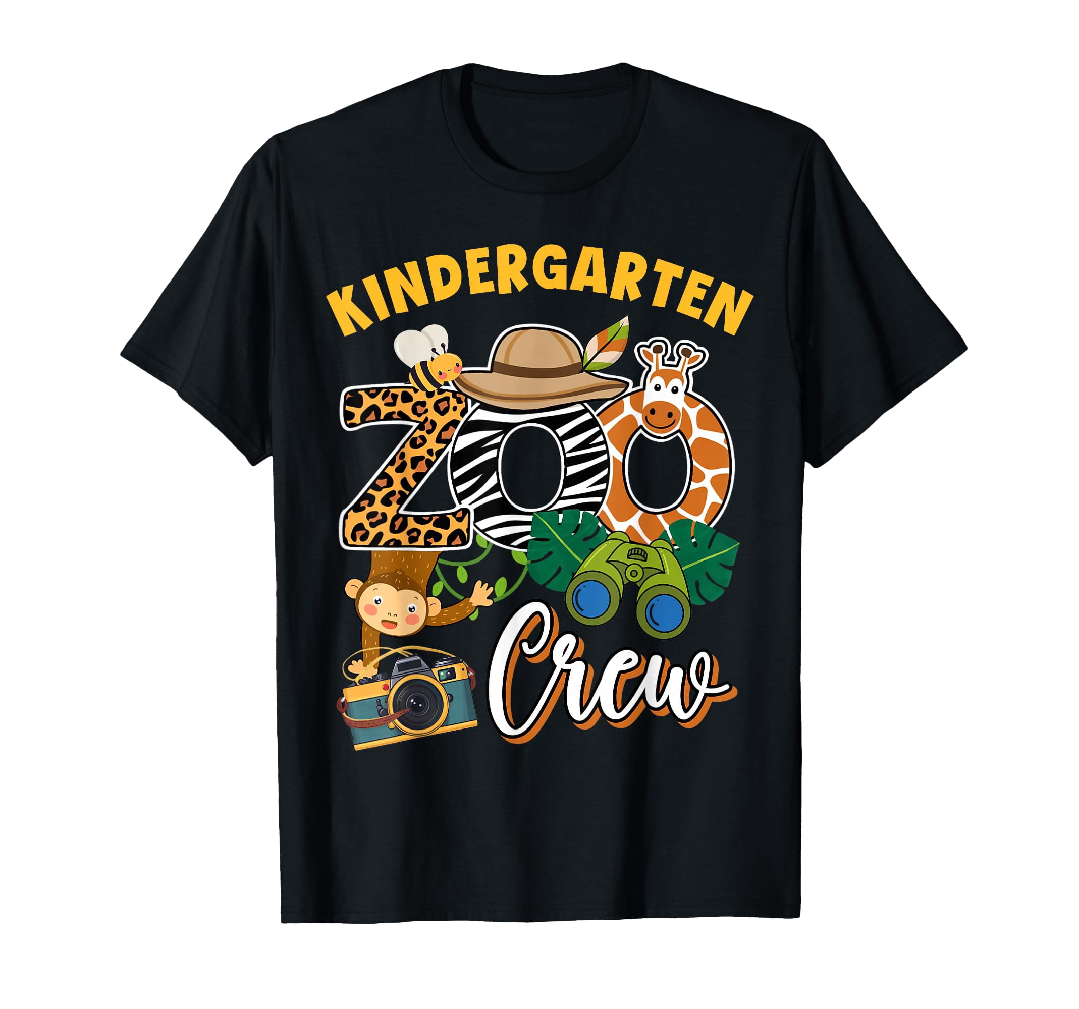 Colorful Animal Motifs Kindergarten Zoo Field Trip Squad T-Shirt for ...